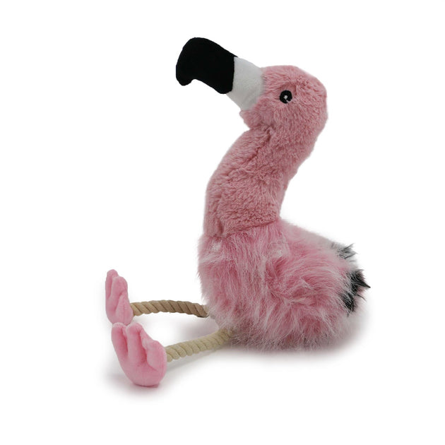 Ancol Fluffy Flamingo Dog Toy – Riding & Harness Stuff