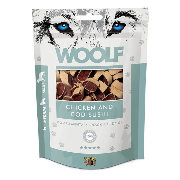 Woolf Chicken & Cod Sushi Dog Treats – Riding & Harness Stuff