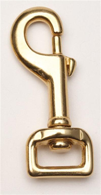 Solid Brass Snap Hook - Square Eye from Zilco – Riding & Harness Stuff