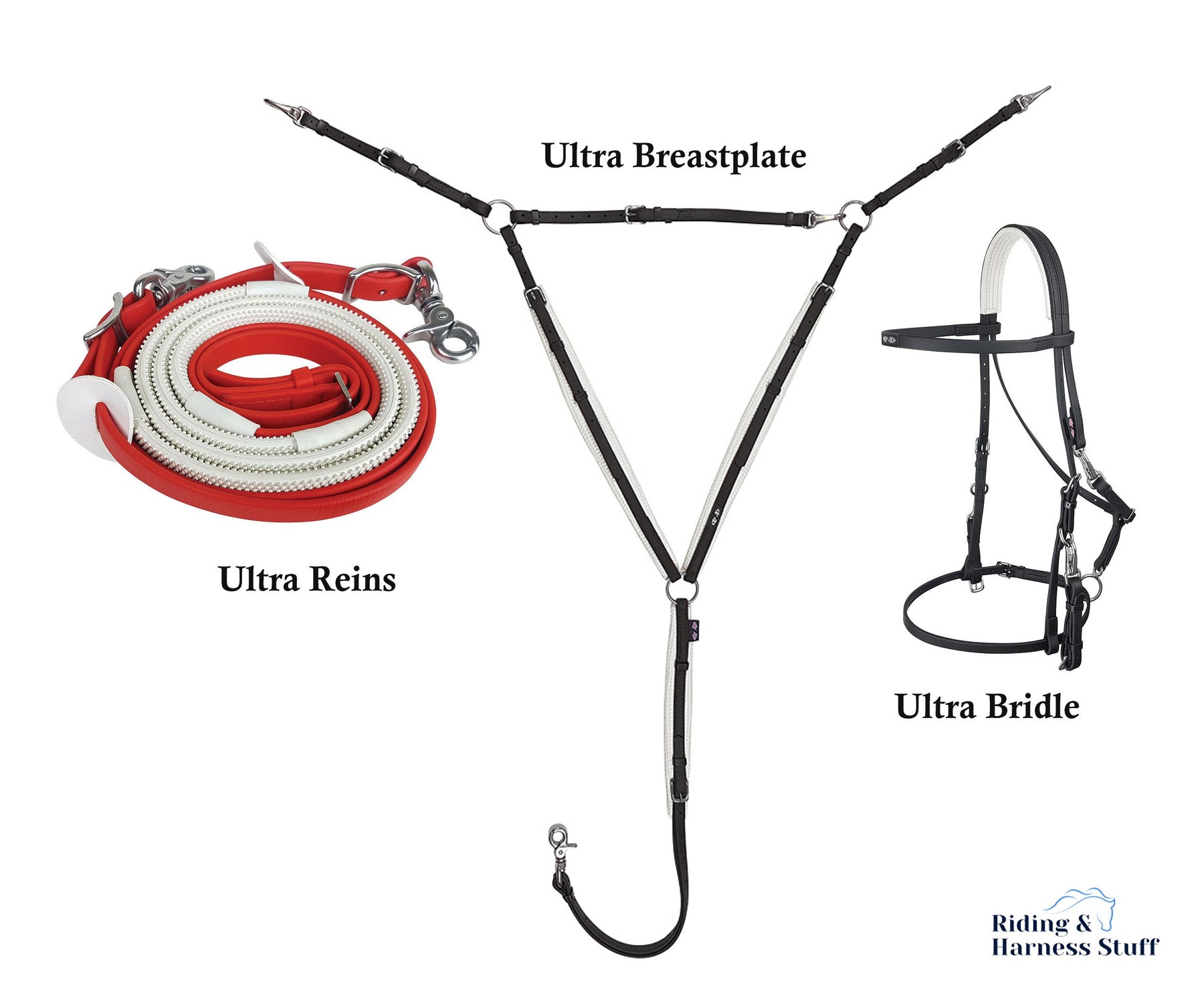 Zilco Ultra Endurance Complete Set - Bridle, Reins, Breastplate Mix n ...